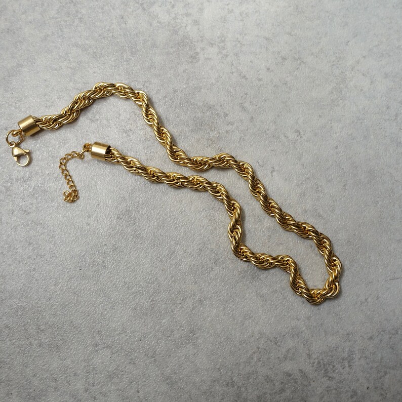 Chunky Rope Necklace 8mm Wide Chain Necklace 18K Chunky | Etsy