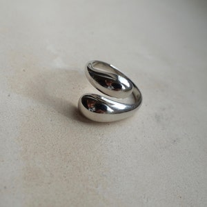 Sterling Silver Chunky Ring, Minimalist Sterling Silver Ring, Open ...
