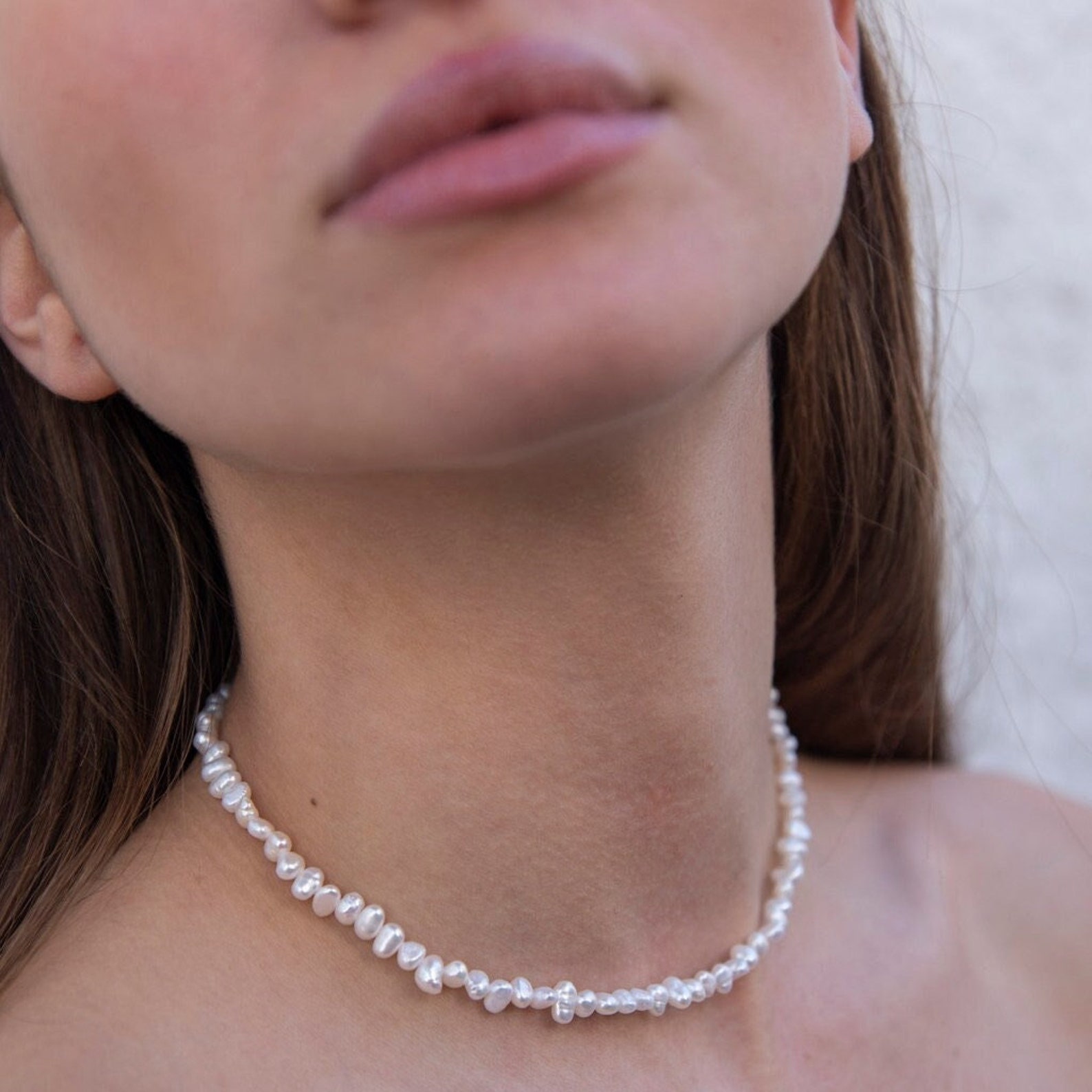 Baroque Natural Pearl Jewellery Set Baroque Pearl Necklace - Etsy