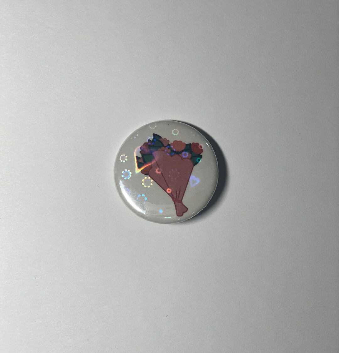 Halo Flower Button Badges - Etsy