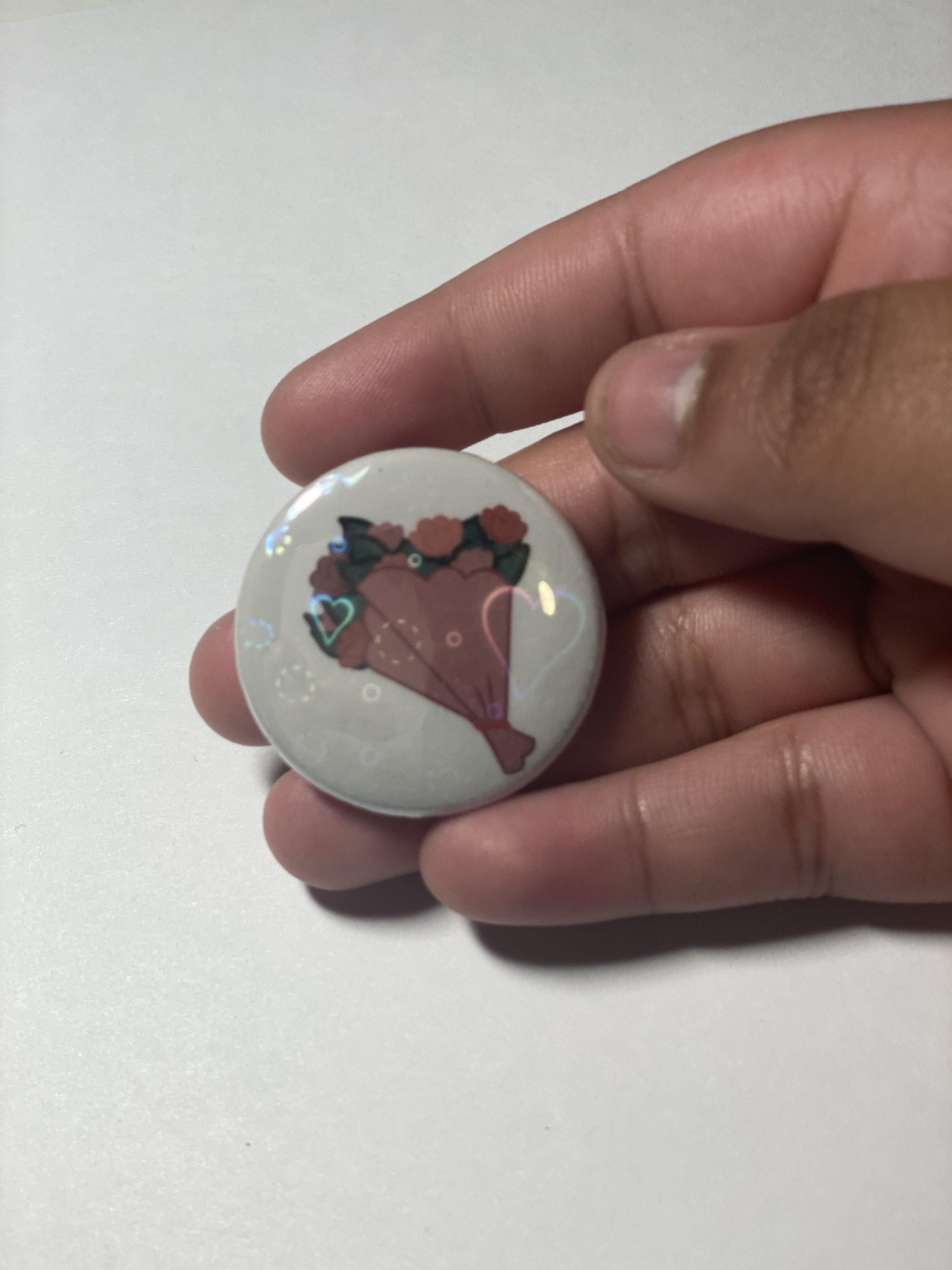 Halo Flower Button Badges - Etsy