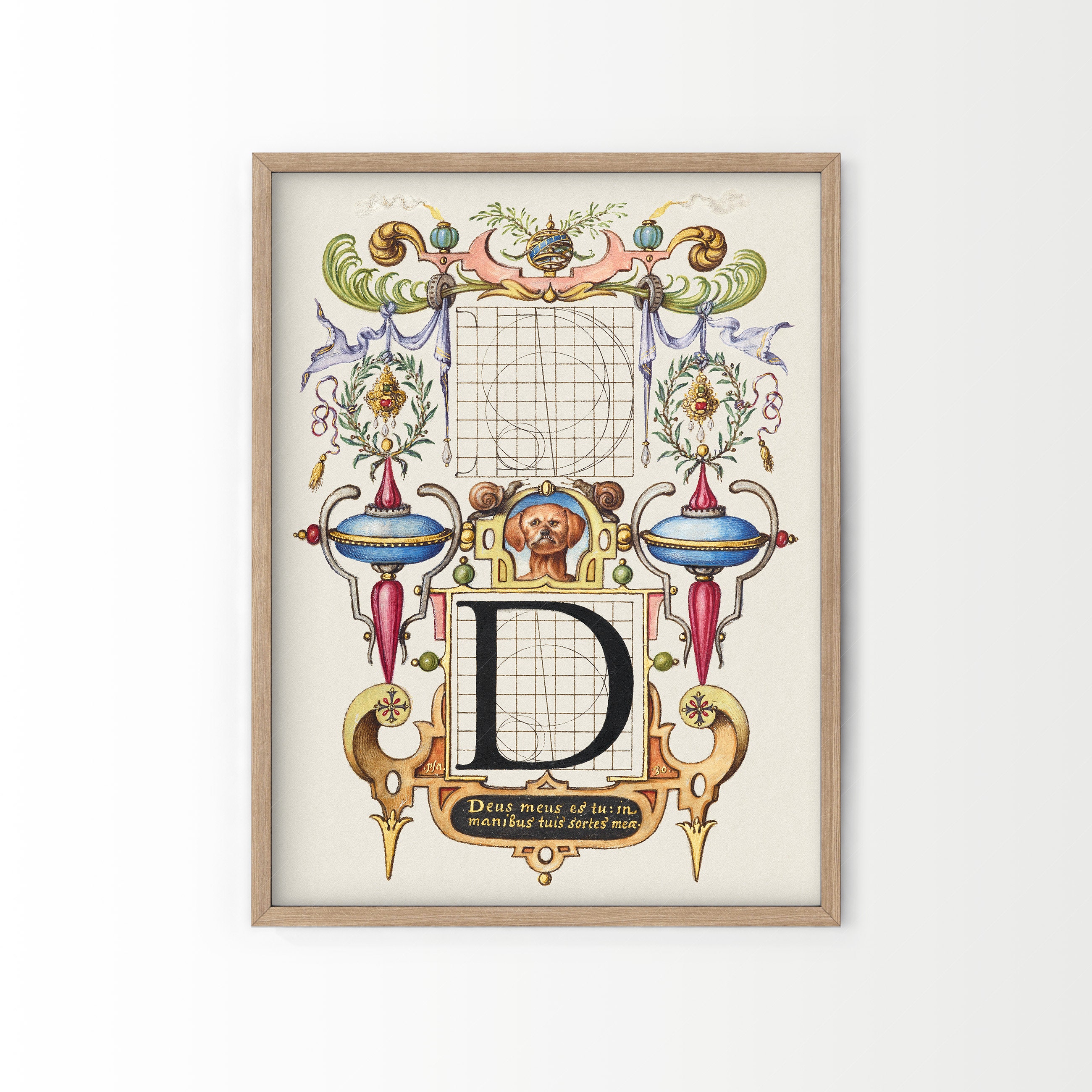 Letter D Print Personalized Gift Initial Letter Typography | Etsy