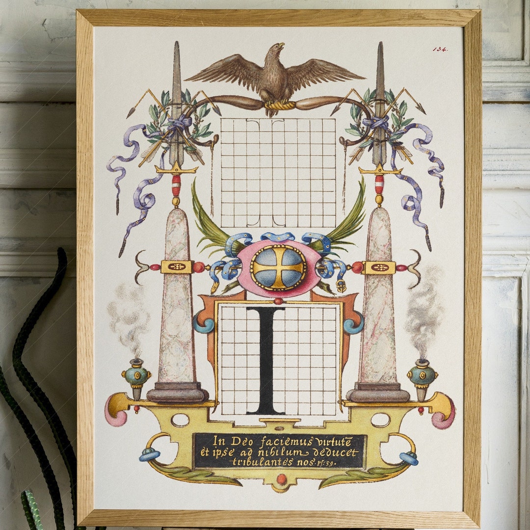 Letter I Print, I Letter Poster, Gift Idea, Initial I Letter ...