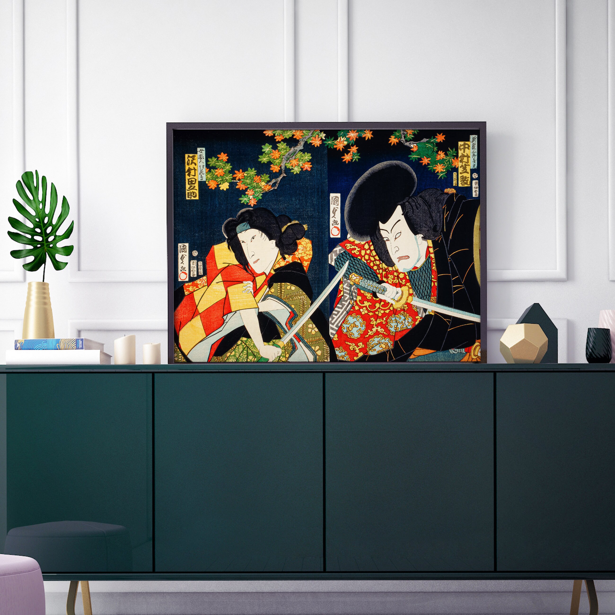 Japanese Art Print Horizontal Wall Art Vintage Japanese | Etsy