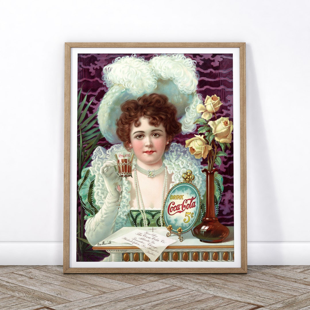Vintage Coca Cola Print, Ad Poser, Art Deco, Soda Poster, Girl Pop Art ...
