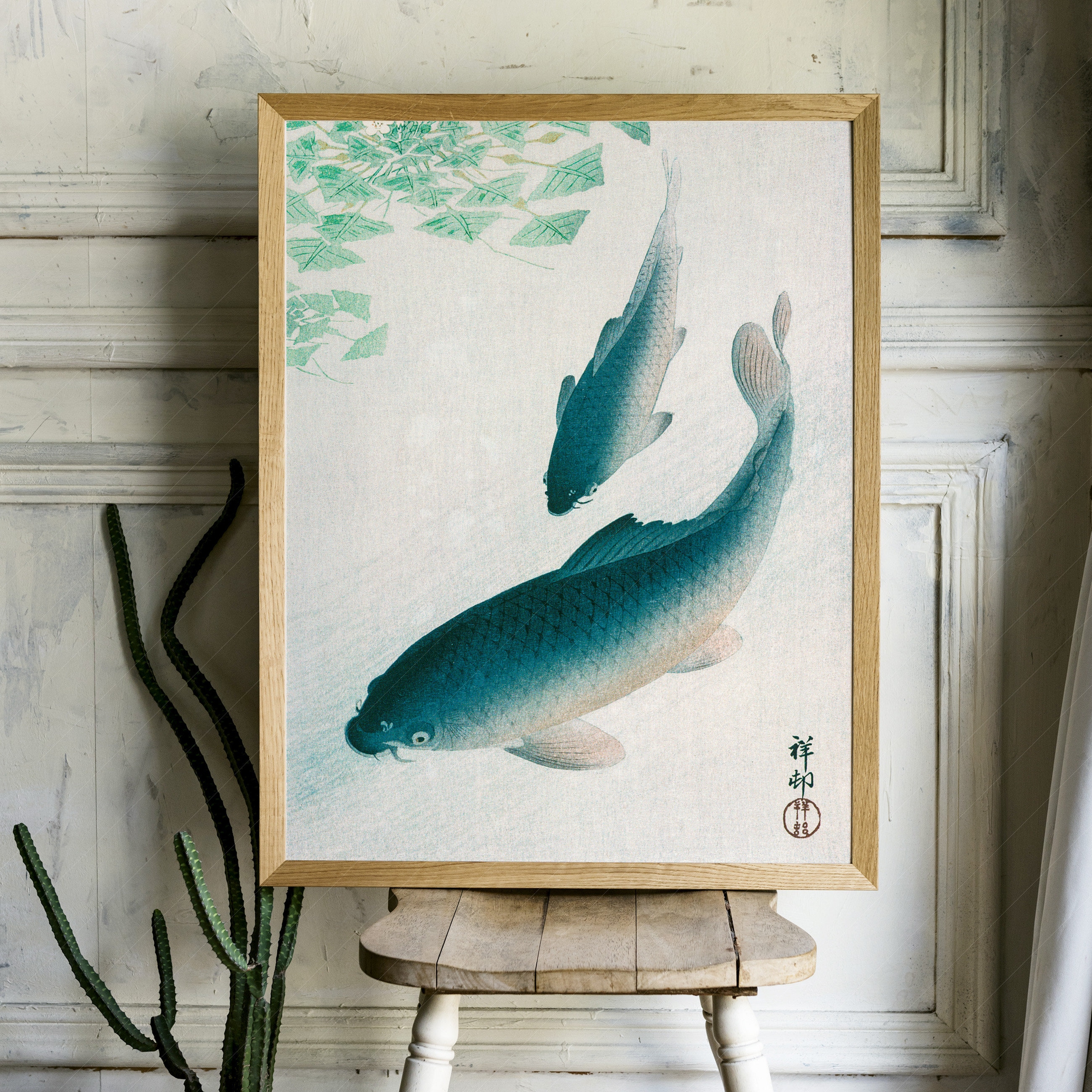 Japanese Nature Print Carp Koi Fish Fish Painting Vintage - Etsy Canada