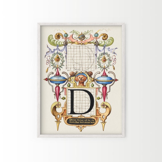 Letter D Print Personalized Gift Initial Letter Typography - Etsy