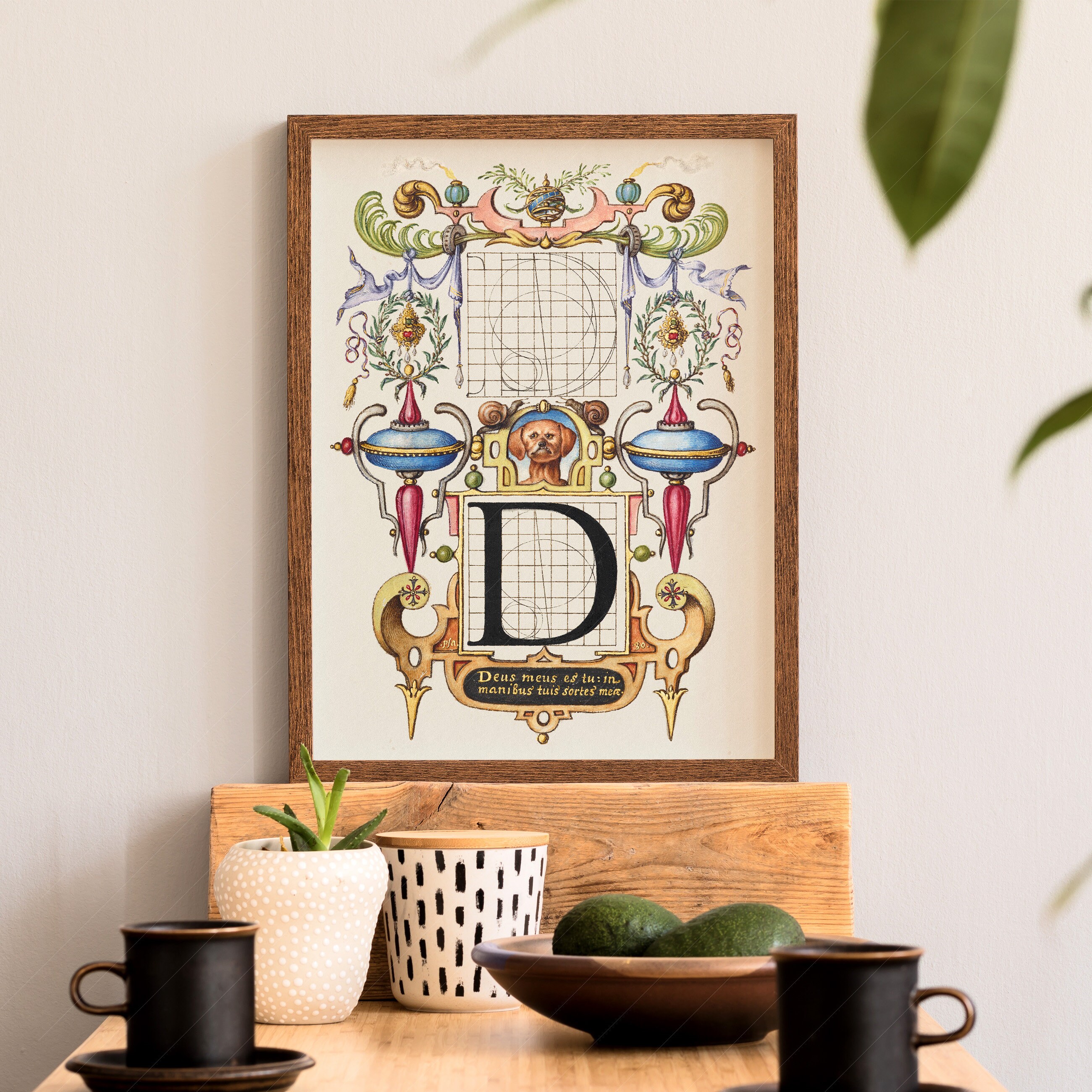Letter D Print Personalized Gift Initial Letter Typography | Etsy