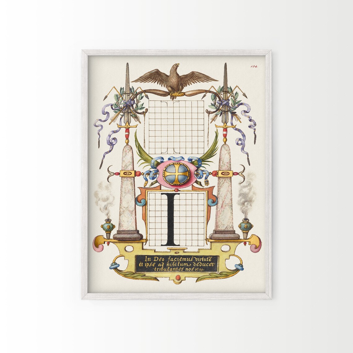 Letter I Typography Print, Vintage Alphabet Poster - Etsy