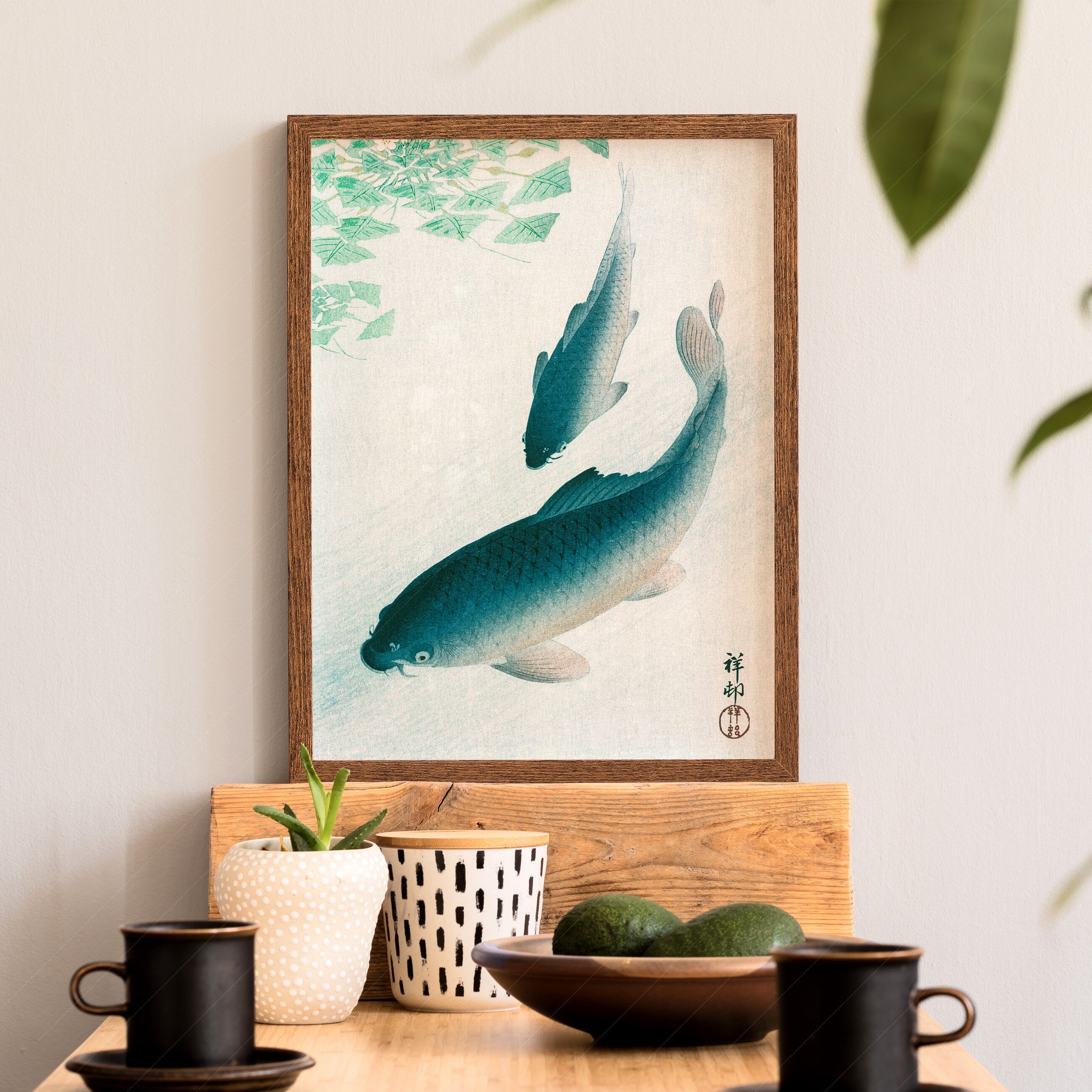 Japanese Nature Print Carp Koi Fish Fish Painting Vintage - Etsy Canada