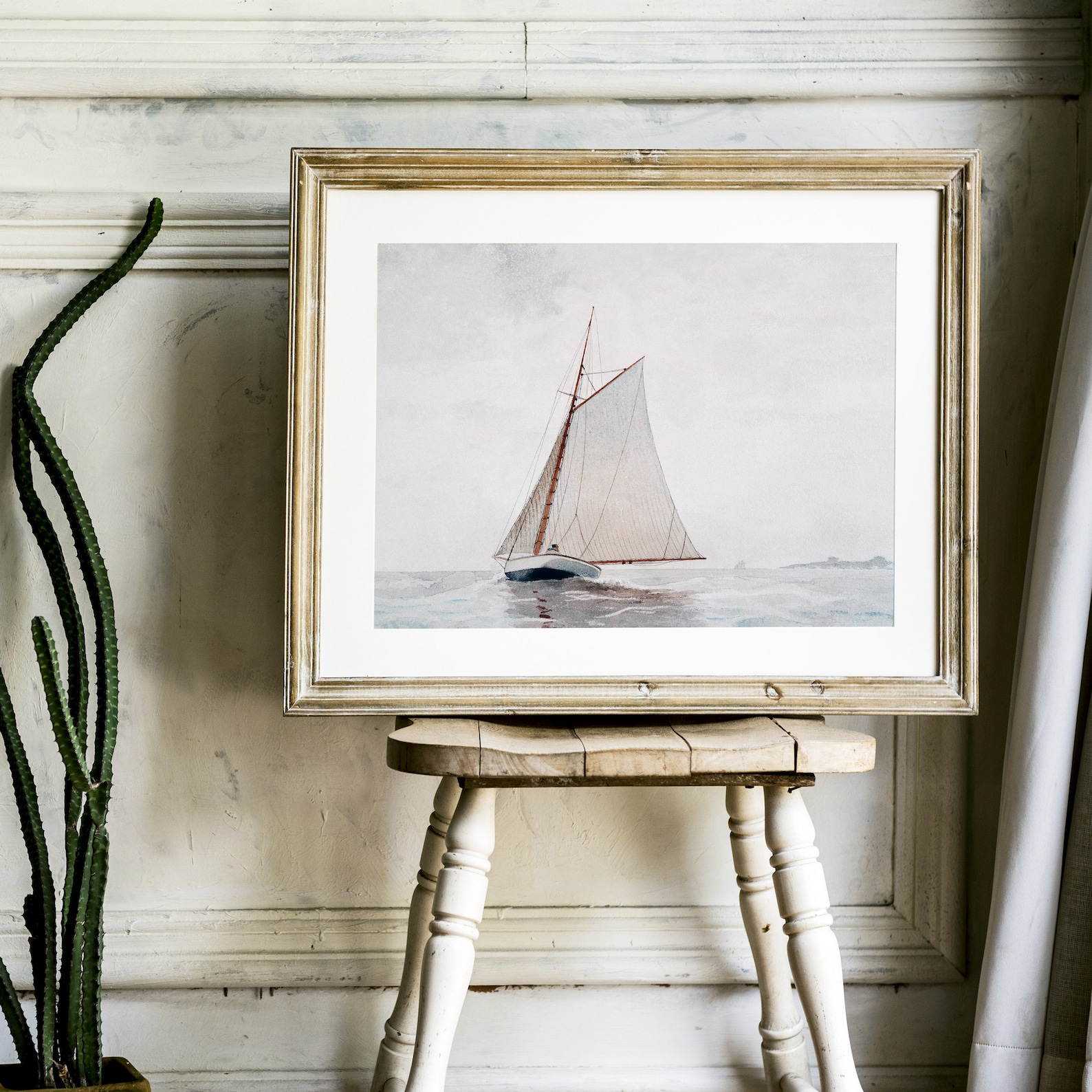 Nautical Wall Decor Vintage Sailing Art Yacht Print Ocean - Etsy