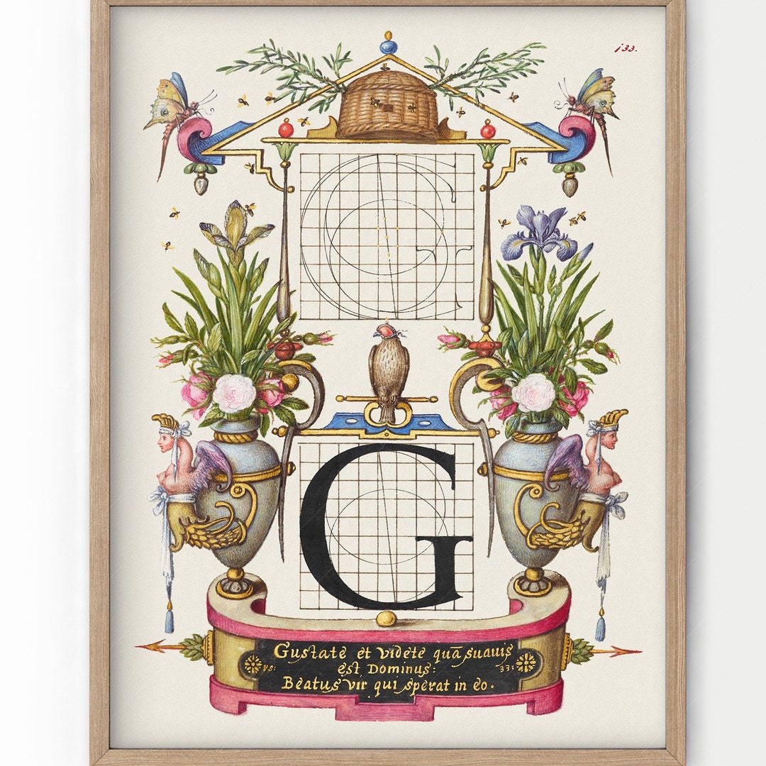 Letter G Print, G Letter Poster, Gift Idea, Initial G Letter ...