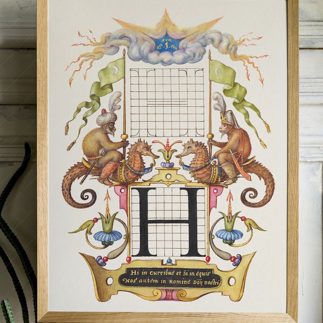 Letter H Print, H Letter Poster, Gift Idea, Initial H Letter ...