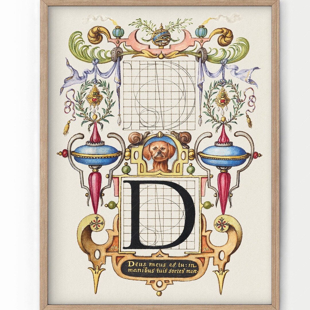 Letter D Print, Personalized Gift, Initial Letter, Typography Poster ...