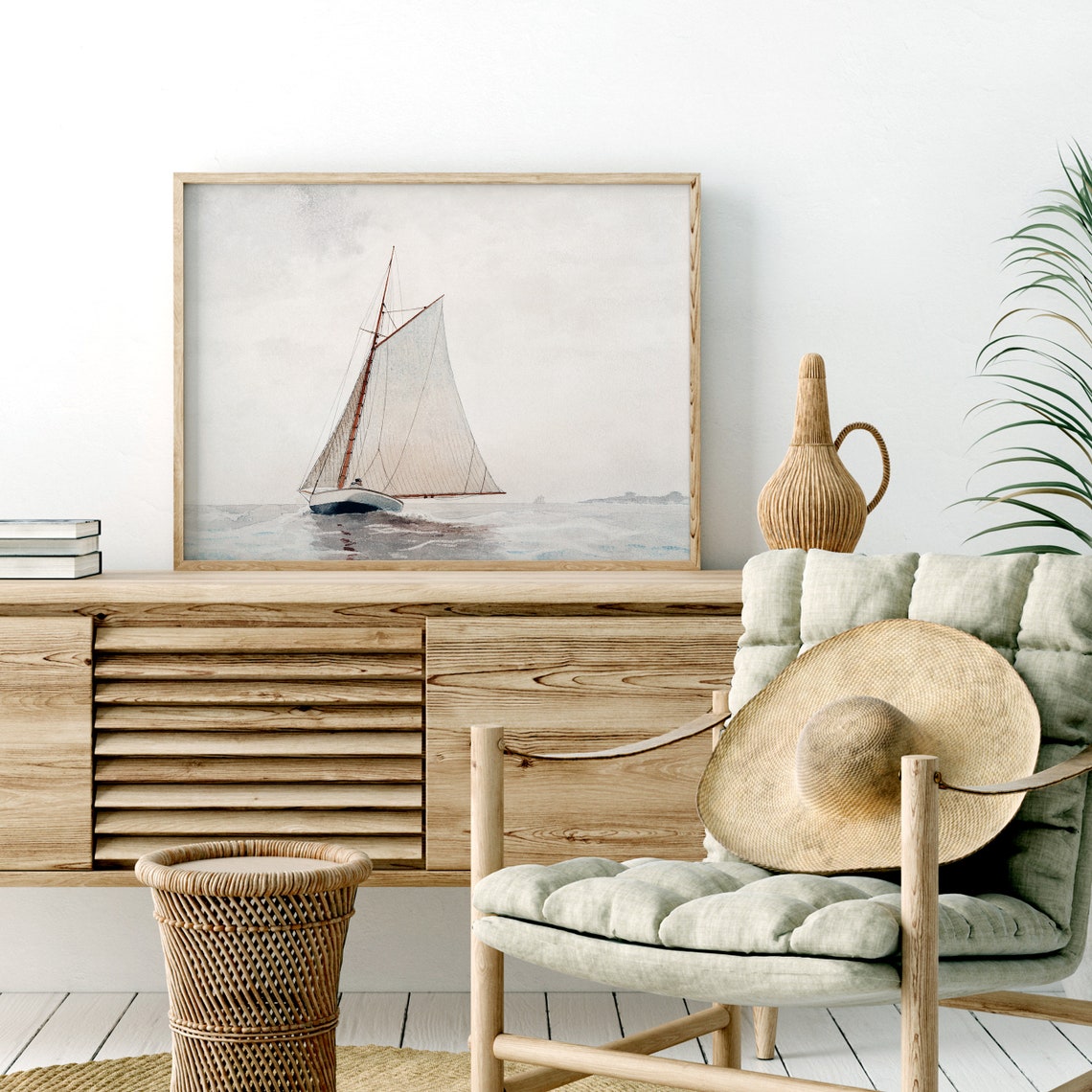 Nautical Wall Decor Vintage Sailing Art Yacht Print Ocean - Etsy