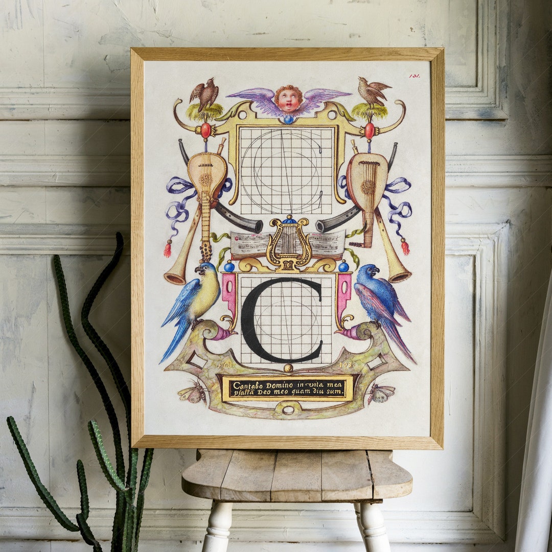 Letter C Print Personalized Gift Initial Letter Typography - Etsy