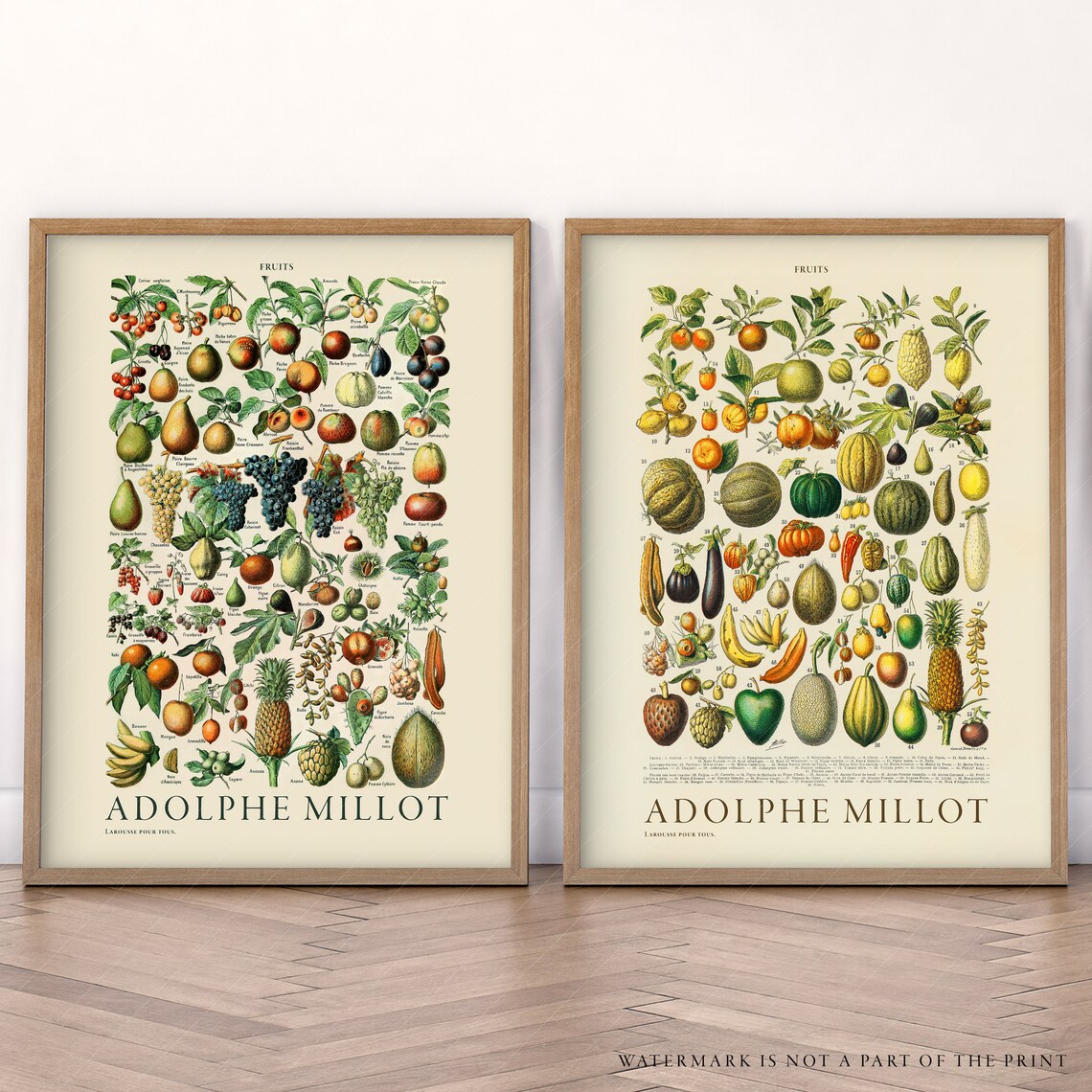 Set of 2 Kitchen Print Vegetables Poster Fruits Print - Etsy