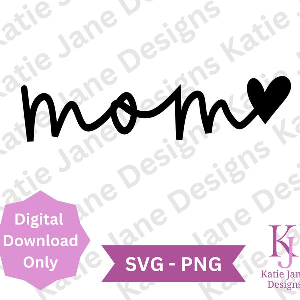 Cursive Mom Svg - Etsy