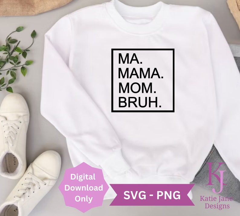 Ma Mama Mom Bruh Square SVG Mama Frame SVG Mom Life Boy - Etsy