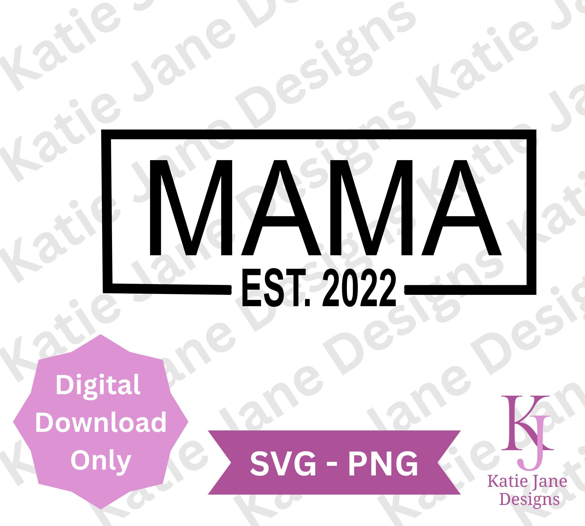 Mama Est. 2022 SVG New Mom Mom Life Mama Shirt SVG Cricut Silhouette ...