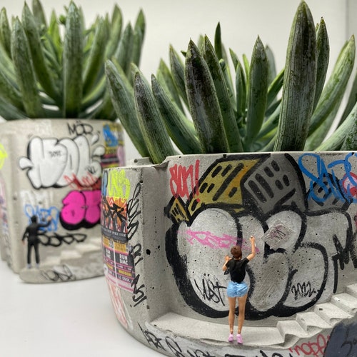 Graffiti Planter / Graffiti / Custom Art / Custom Gift / - Etsy