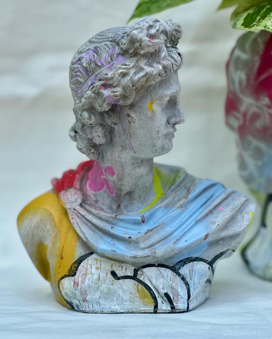 Graffiti Planter / Custom Art / Greek Statue / Statue of David ...
