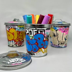 Desk Accessories / Pen Holder / Graffiti / Office Accessories / Custom ...