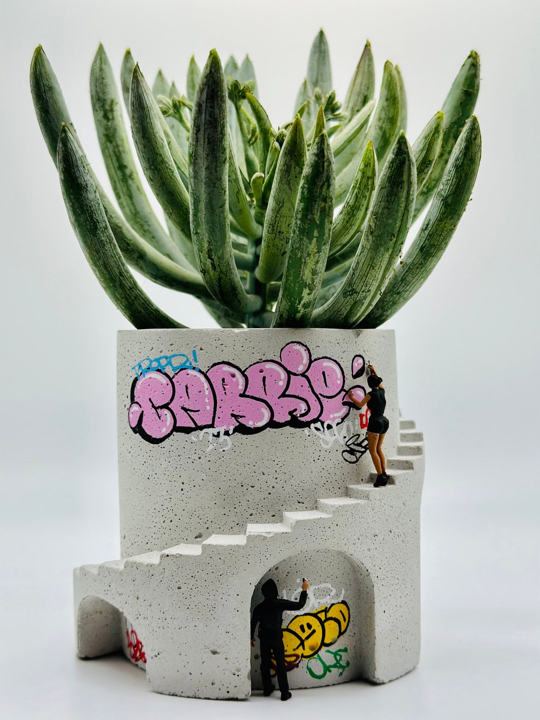 Planter / Plant Pot / Graffiti / Handmade Gift / Unique Gift ...