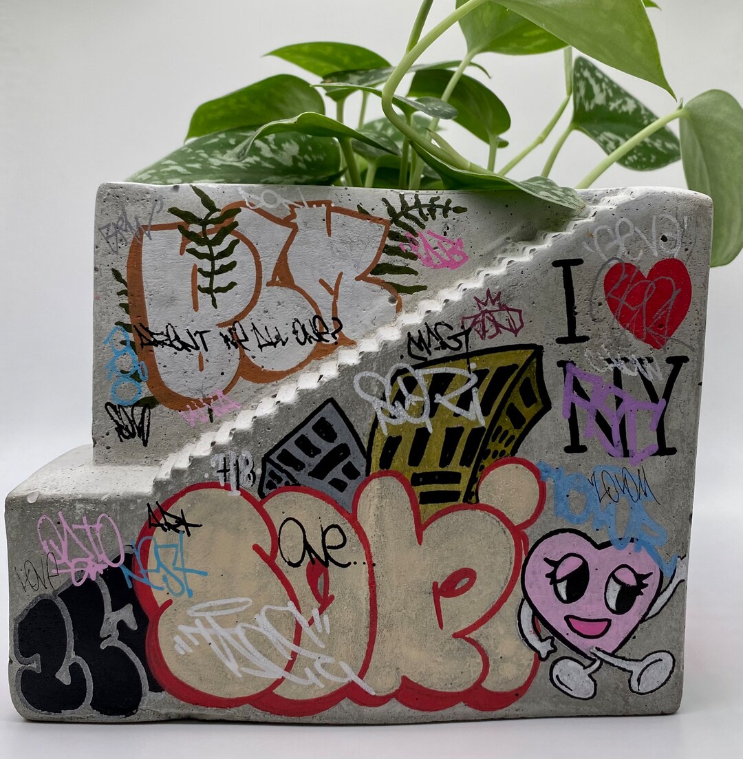 Custom Art / Concrete Planter / Unique Planter / Large Planter - Etsy