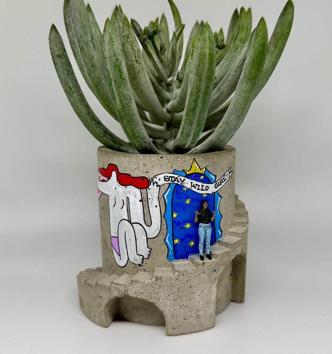 Planter / Plant Pot / Graffiti / Handmade Gift / Unique Gift ...