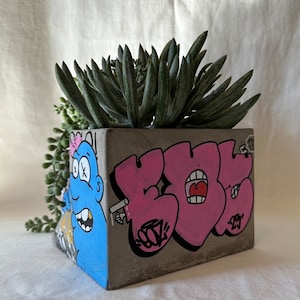 Planter / Plant Pot / Graffiti Planter / Handmade Gift / Unique Gift ...