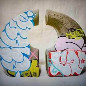 Bookends / Concrete Bookends / Unique Decor / Bookend / Custom / Art ...