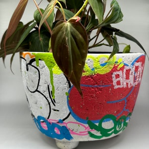 Planter / Plant Pot / Graffiti / Handmade Gift / Unique Gift ...