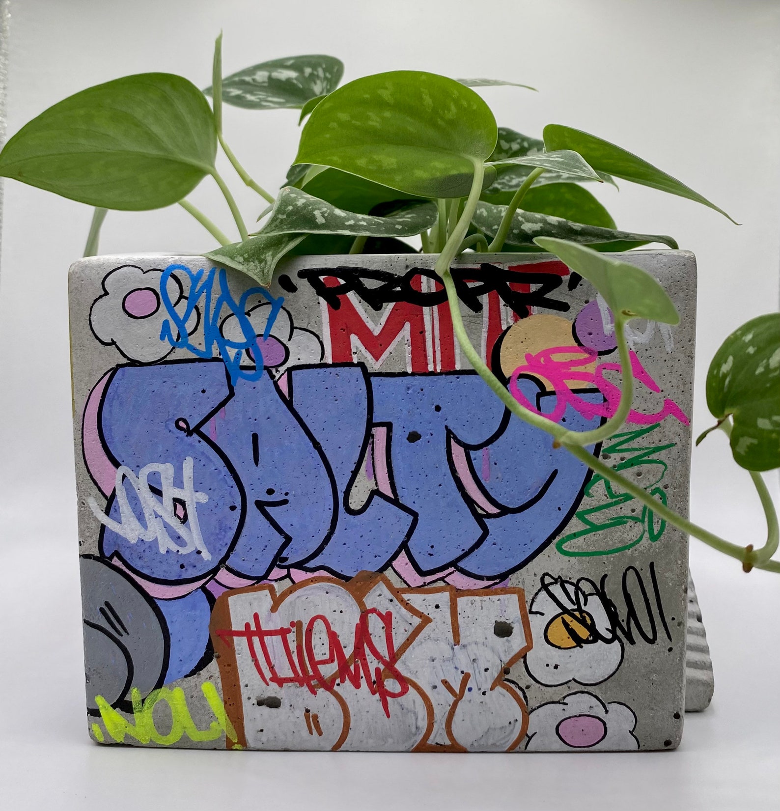 Custom Art / Concrete Planter / Unique Planter / Large Planter - Etsy