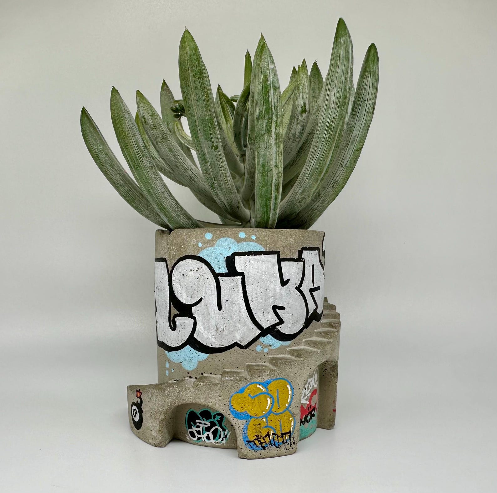 Planter / Plant Pot / Graffiti / Handmade Gift / Unique Gift ...