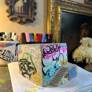 Planter / Plant Pot / Graffiti Planter / Handmade Gift / Unique Gift ...