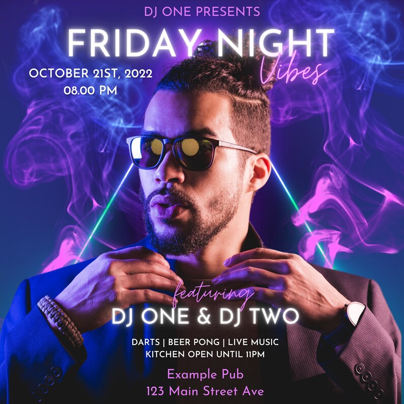 Club Party/event/dj Flyer Template for Social Media (instagram ...