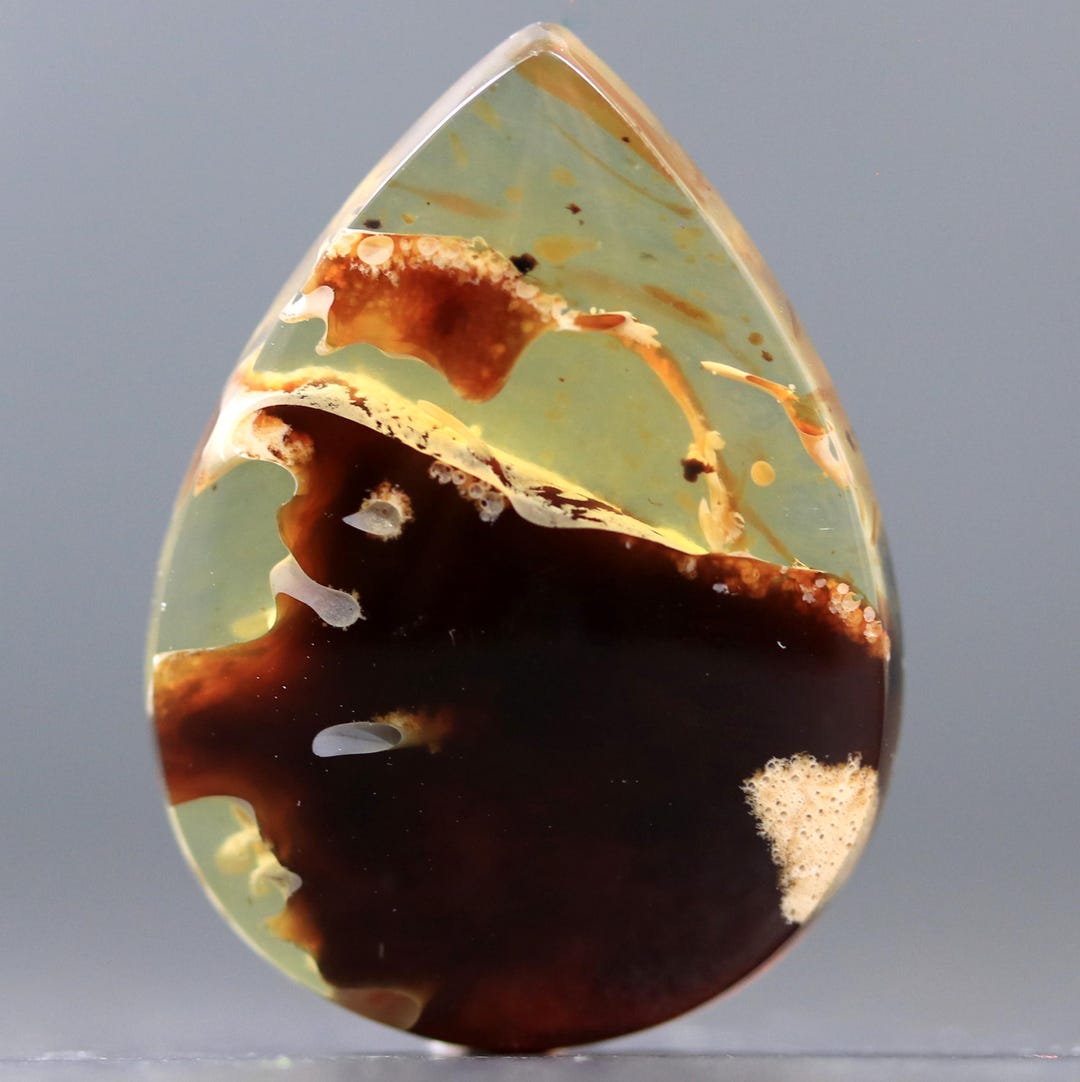Indonesian Amber Teardrop Cabochon Fossilized Tree Sap Natural Stone - Etsy