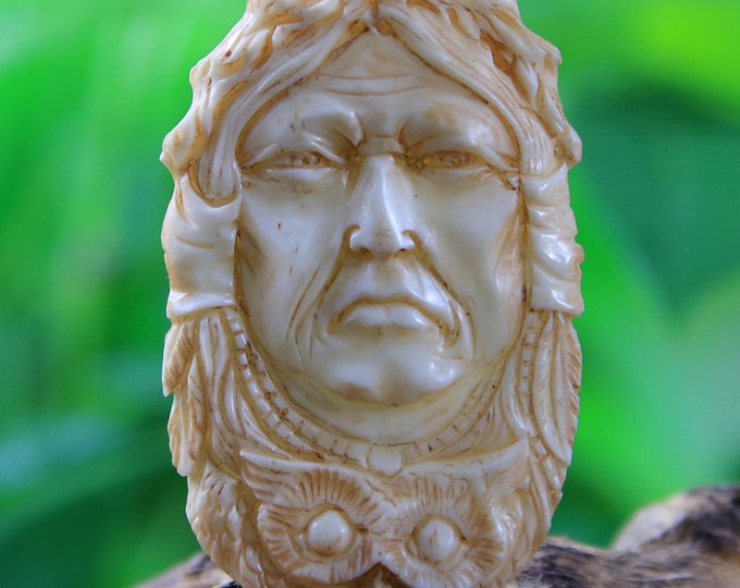 Owl Spirit Animal Totem Native American Style Bone Carving Rustic ...