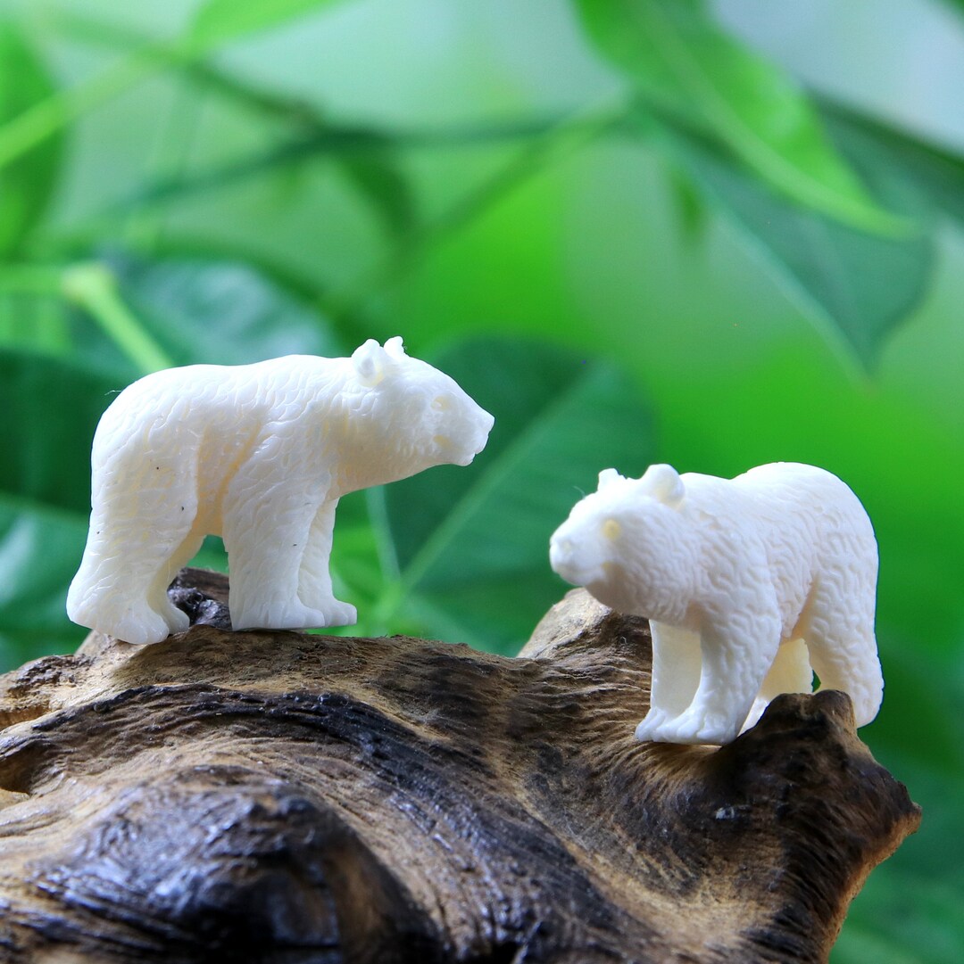 3D Bone Carving Cabochon Polar Bear Sculpture Gift for Kids 1 Piece - Etsy