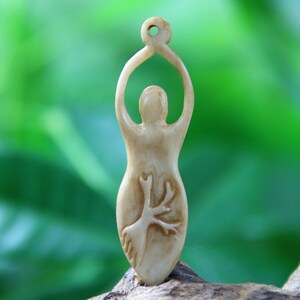 Fertility Goddess Pendant Bone Carving Eco Friendly Jewelry Supply - Etsy