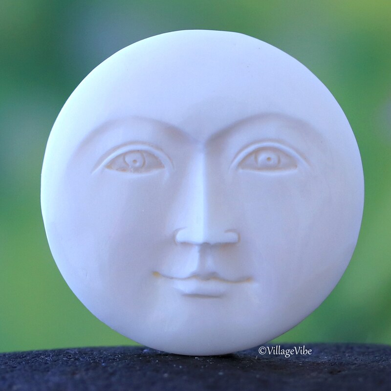 Carved Moon Face - Etsy
