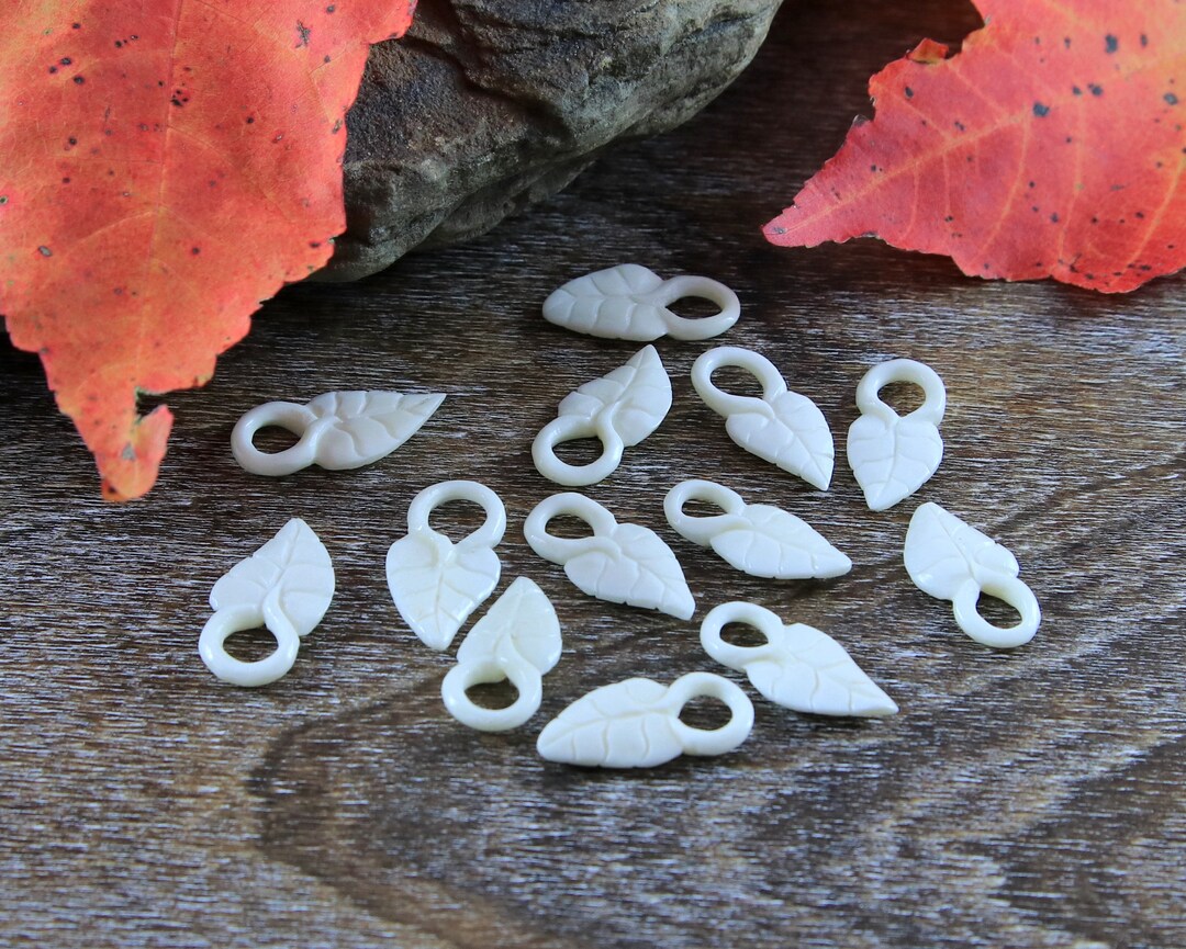 Hand Carved Bone Leaves Pendant Jewelry Findings - Etsy