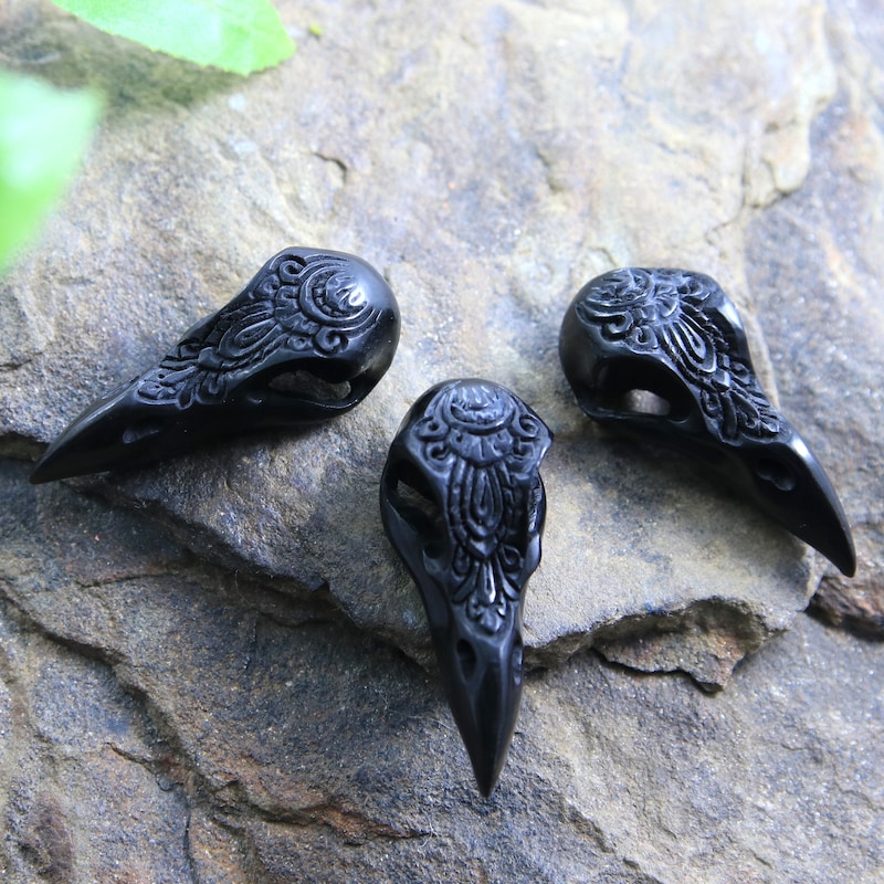 Raven Skull - Etsy