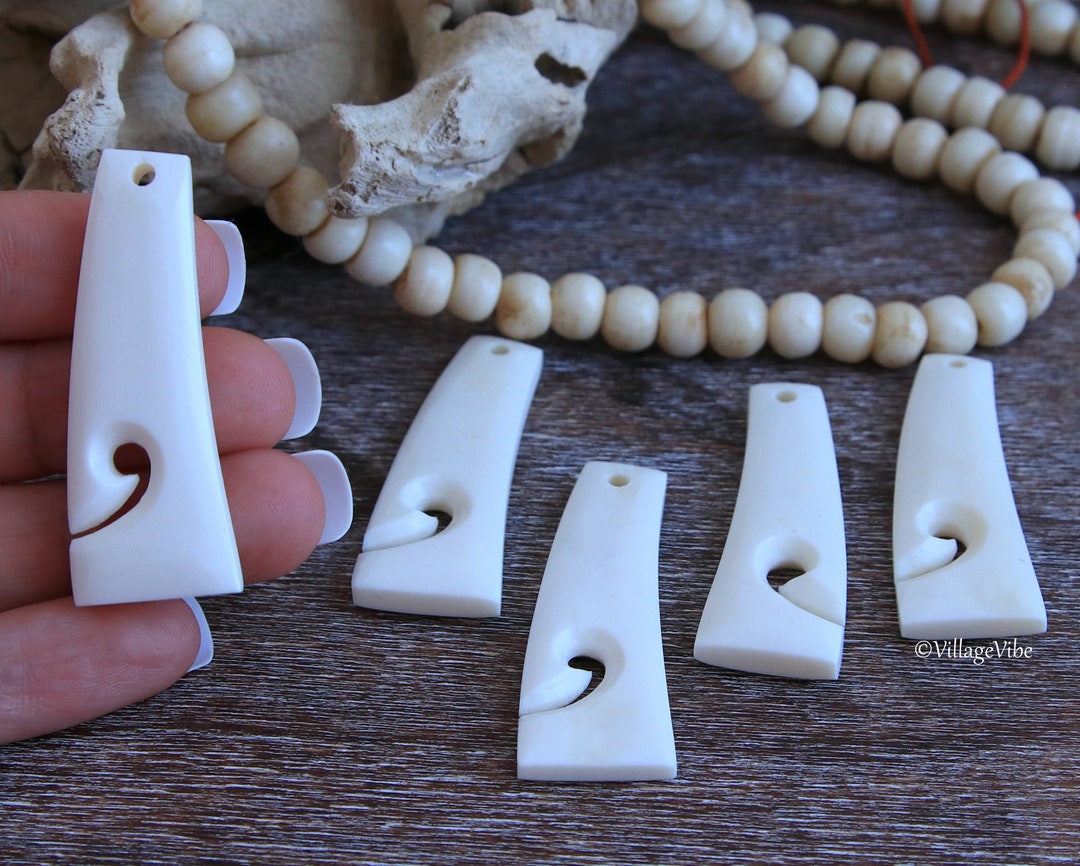 Hand Carved Bone Pendant Necklace: Organic Water Buffalo Bone - Etsy