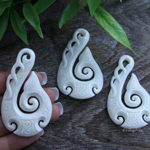 Carved Bone Pendant, DIY Leather Necklace - Etsy