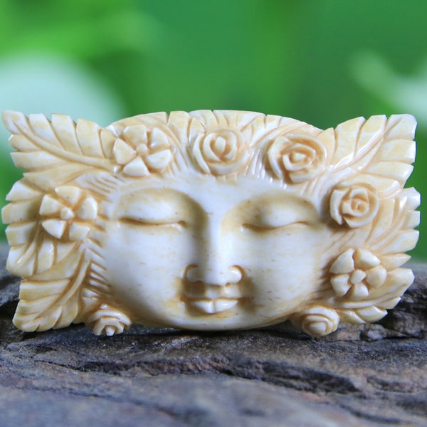 Carved Bone Flower - Etsy