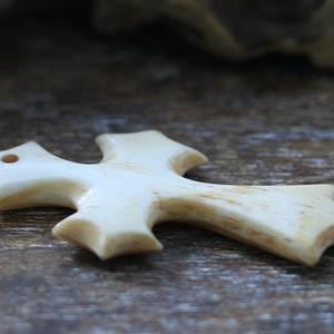 Hand Carved Bone Antique Look Cross Pendant Christian Jewelry - Etsy