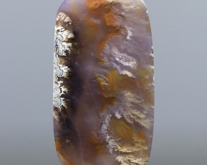 Purple Plume Chalcedony Cabochon Rare Mineral Specimen - Etsy