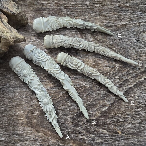 Carved Antler - Etsy